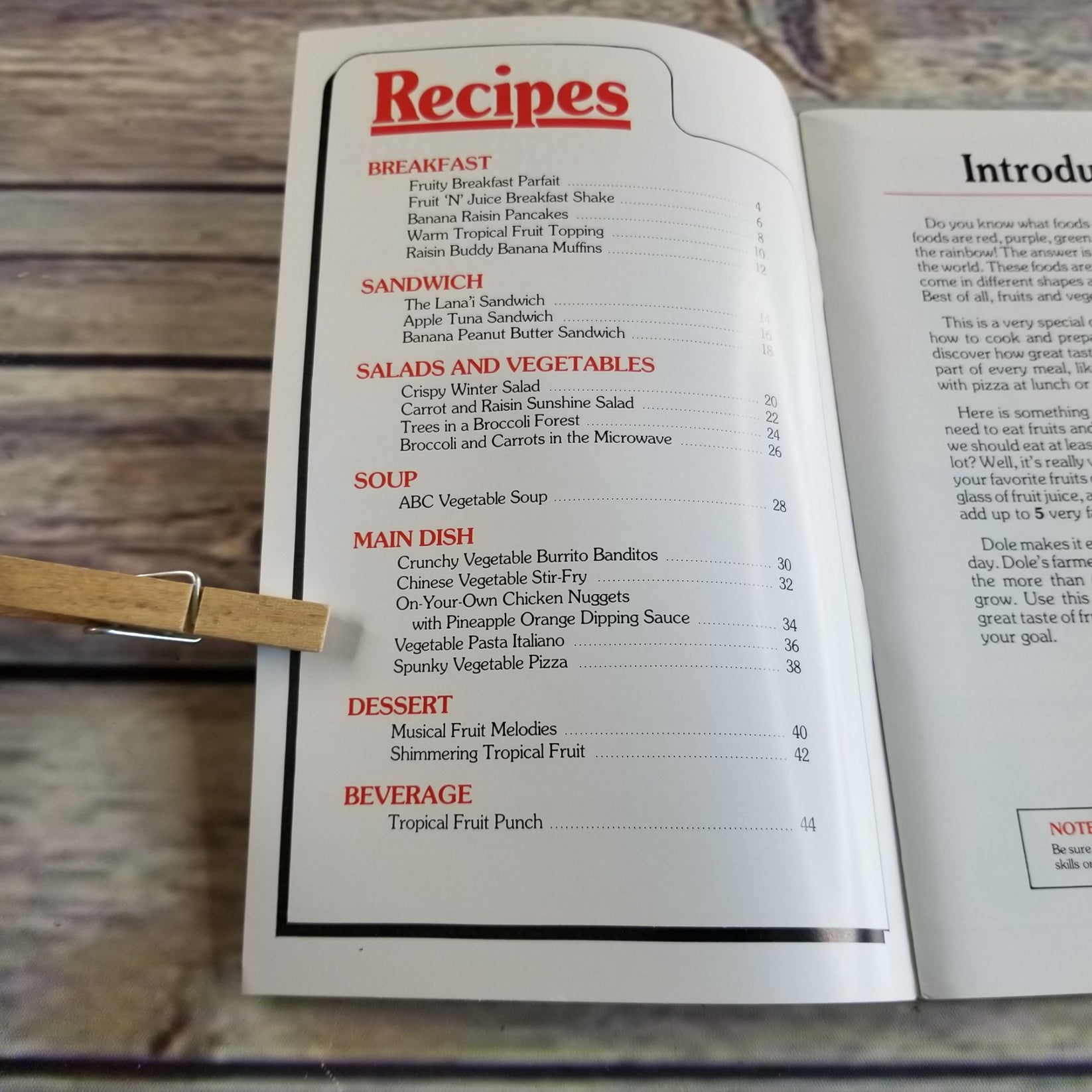 Vintage Cook Book Dole Fruit Promotional Recipes Fun with Fruits and V ...