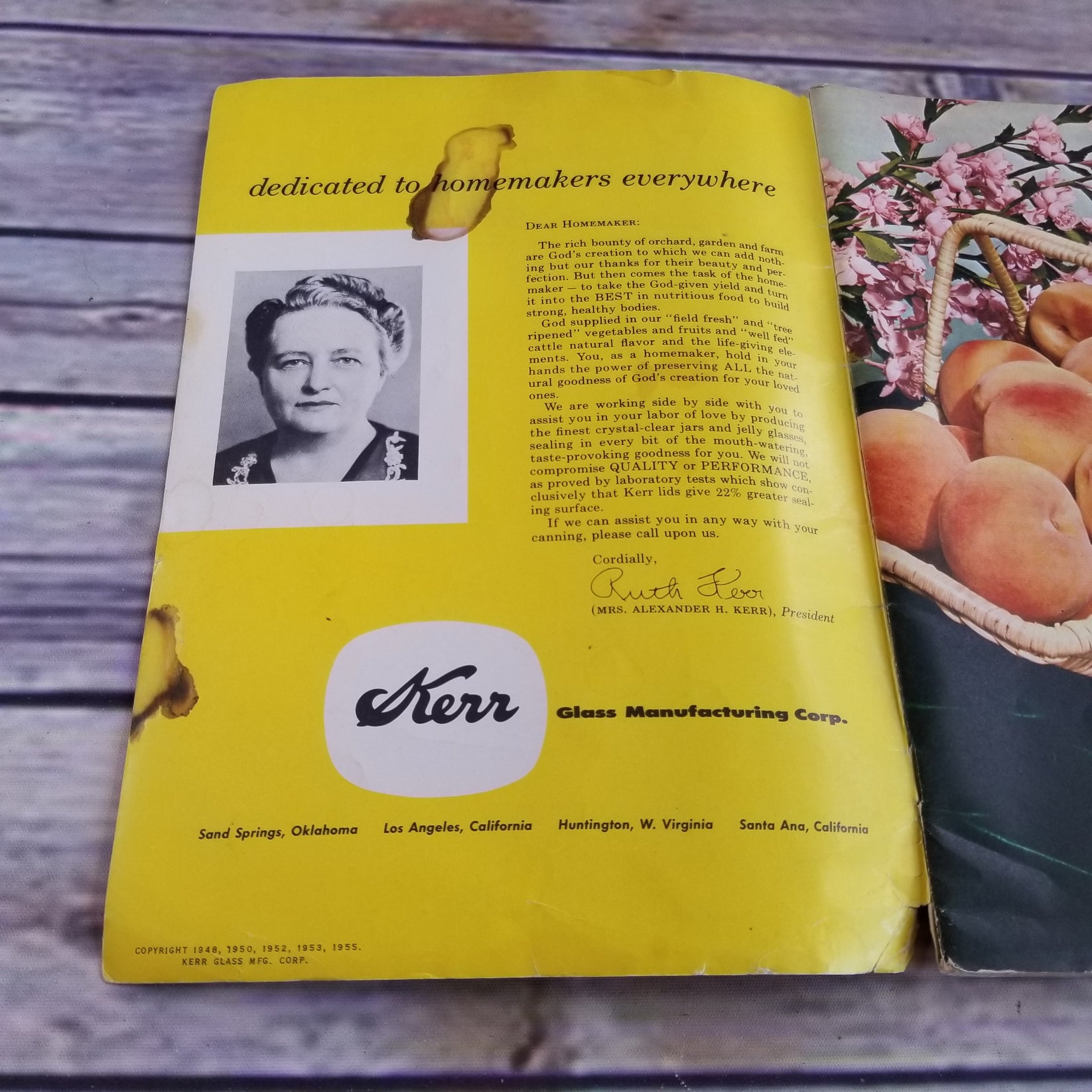 Vintage Kerr Home Canning and Freezing Cookbook Recipes 1955 Booklet G ...