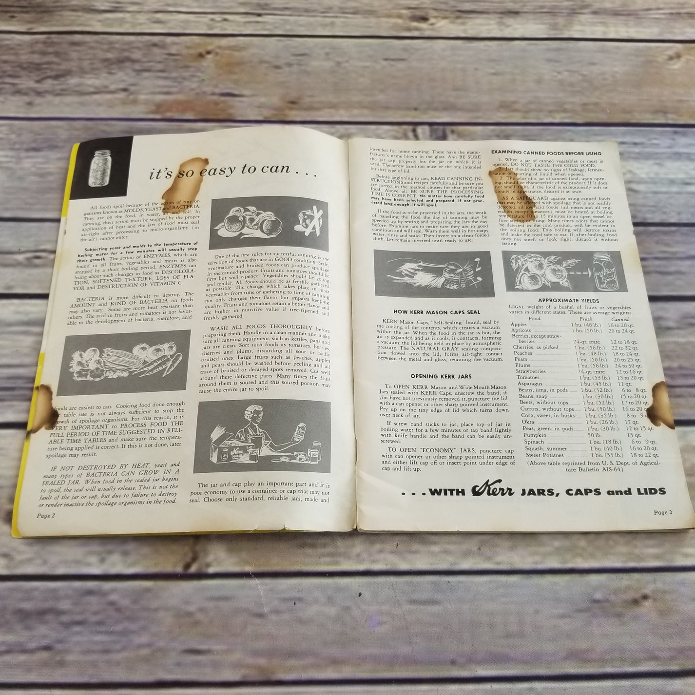 Vintage Kerr Home Canning and Freezing Cookbook Recipes 1955 Booklet G ...