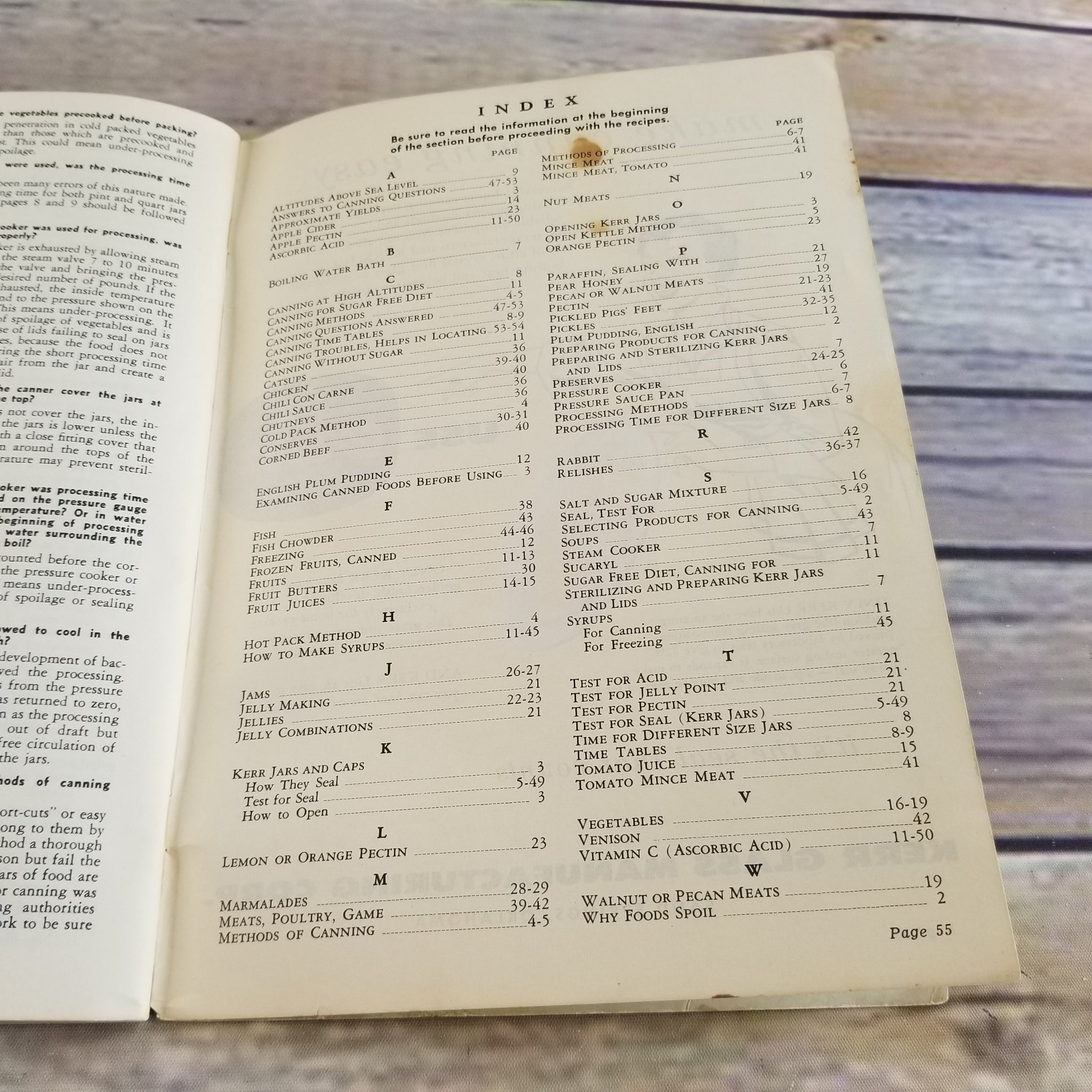 Vintage Kerr Home Canning and Freezing Cookbook Recipes 1955 Booklet G ...