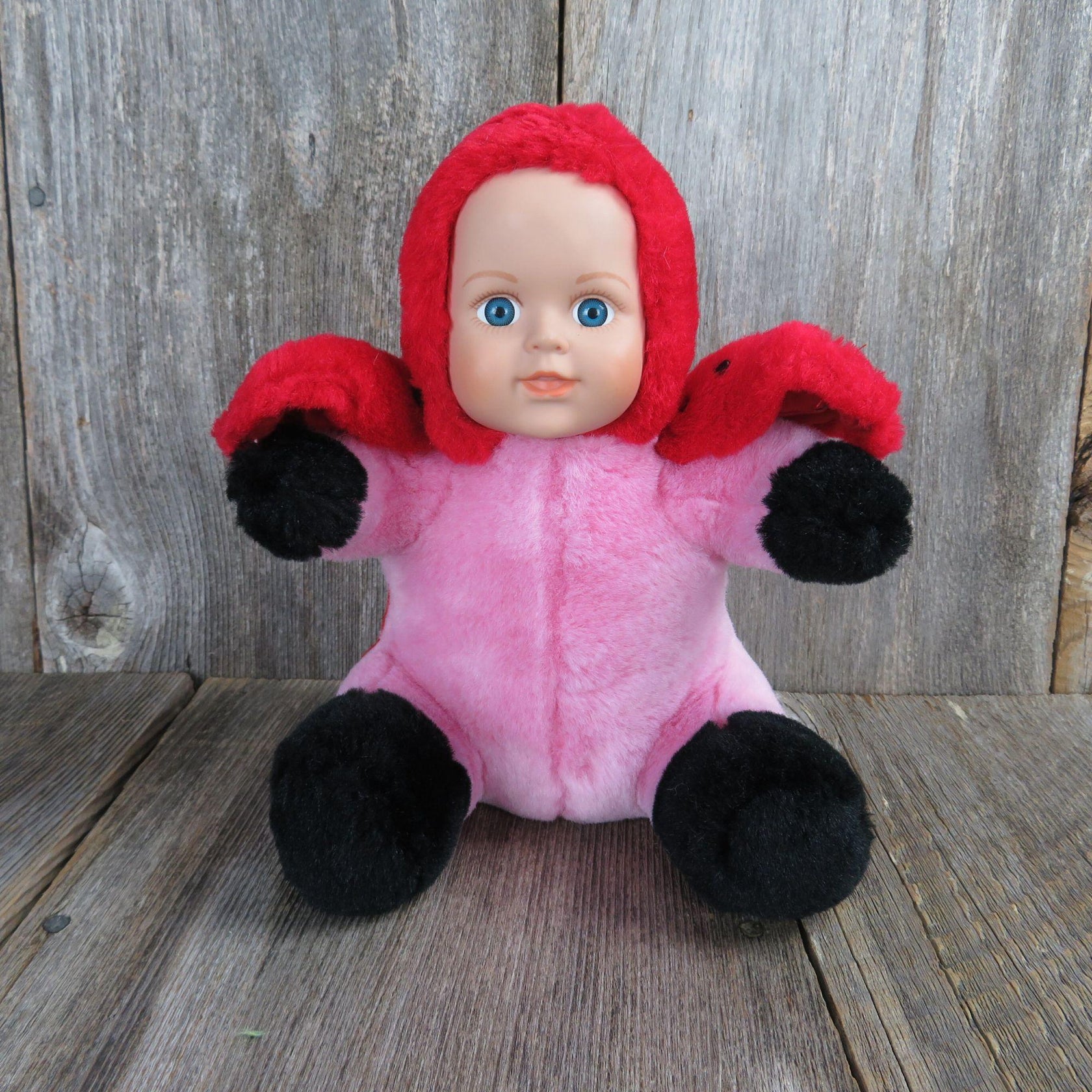 Vintage Ladybug Doll Plush Kellytoy Rubber Face Stuffed Animal Body Re ...