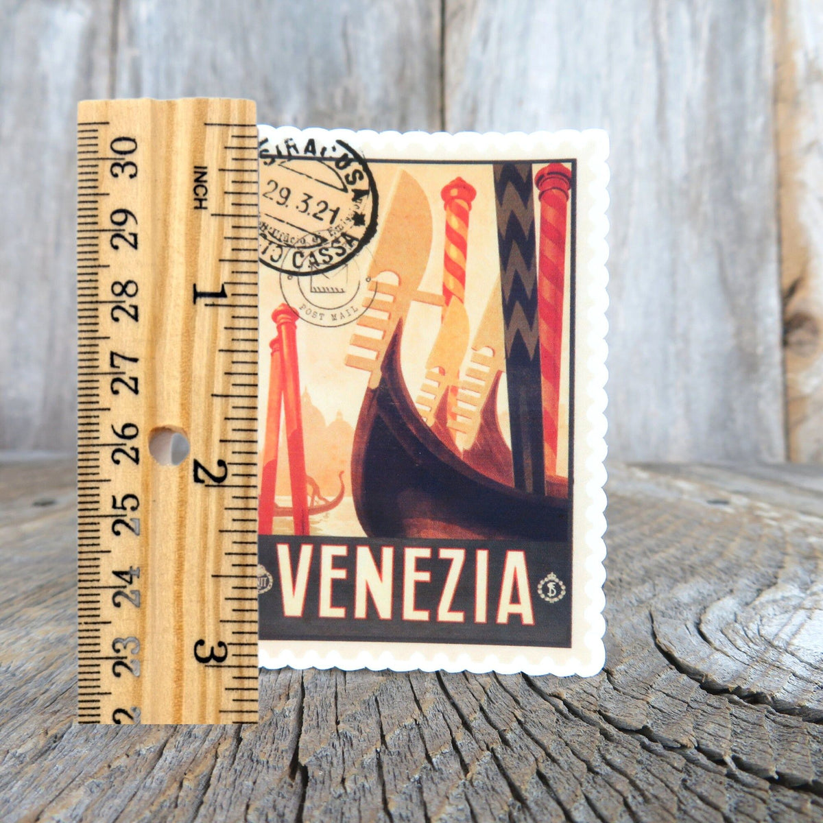 Venice Italy Sticker Venezia Postal Stamp Waterproof Travel Souvenir W ...