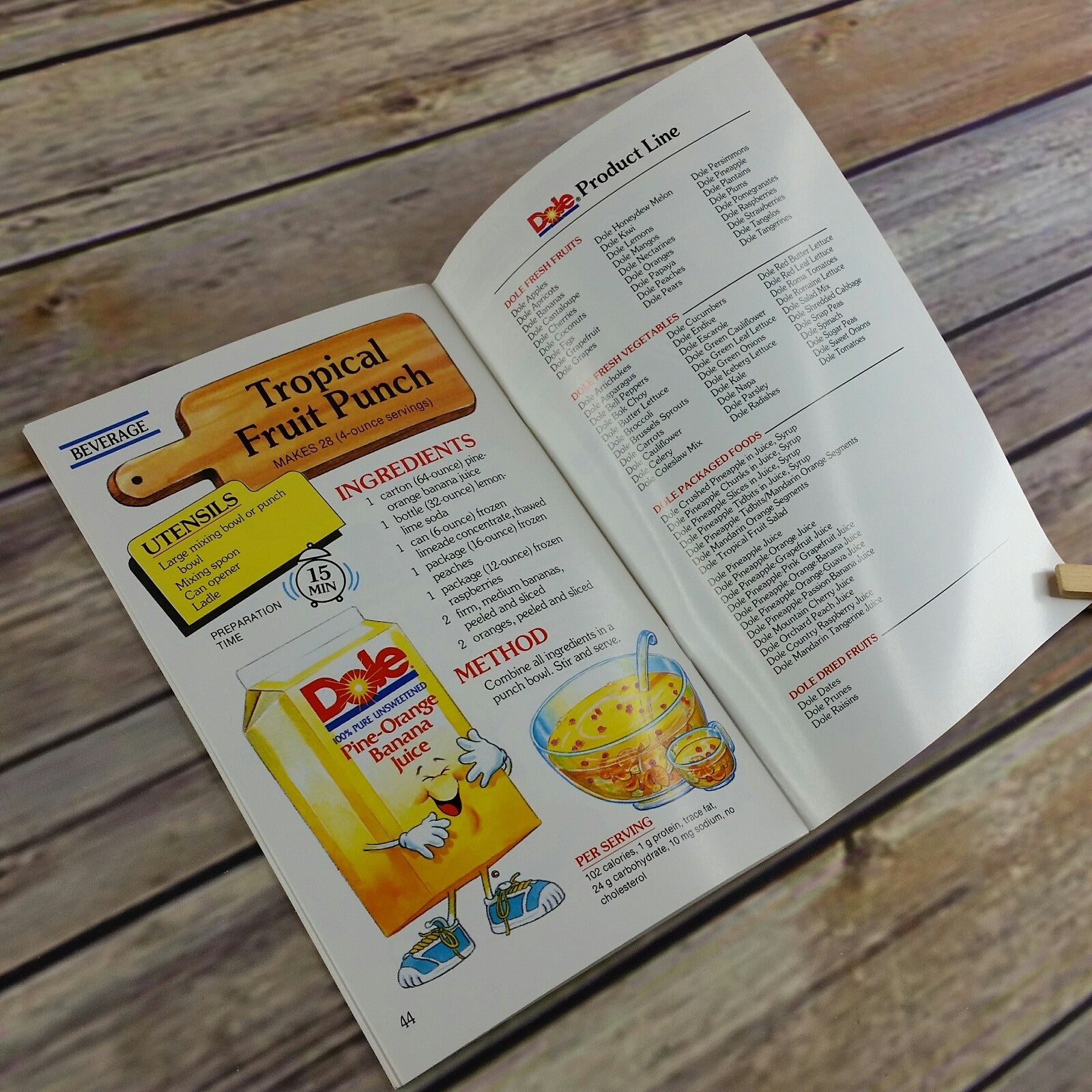 Vintage Cook Book Dole Fruit Promotional Recipes Fun with Fruits and V ...