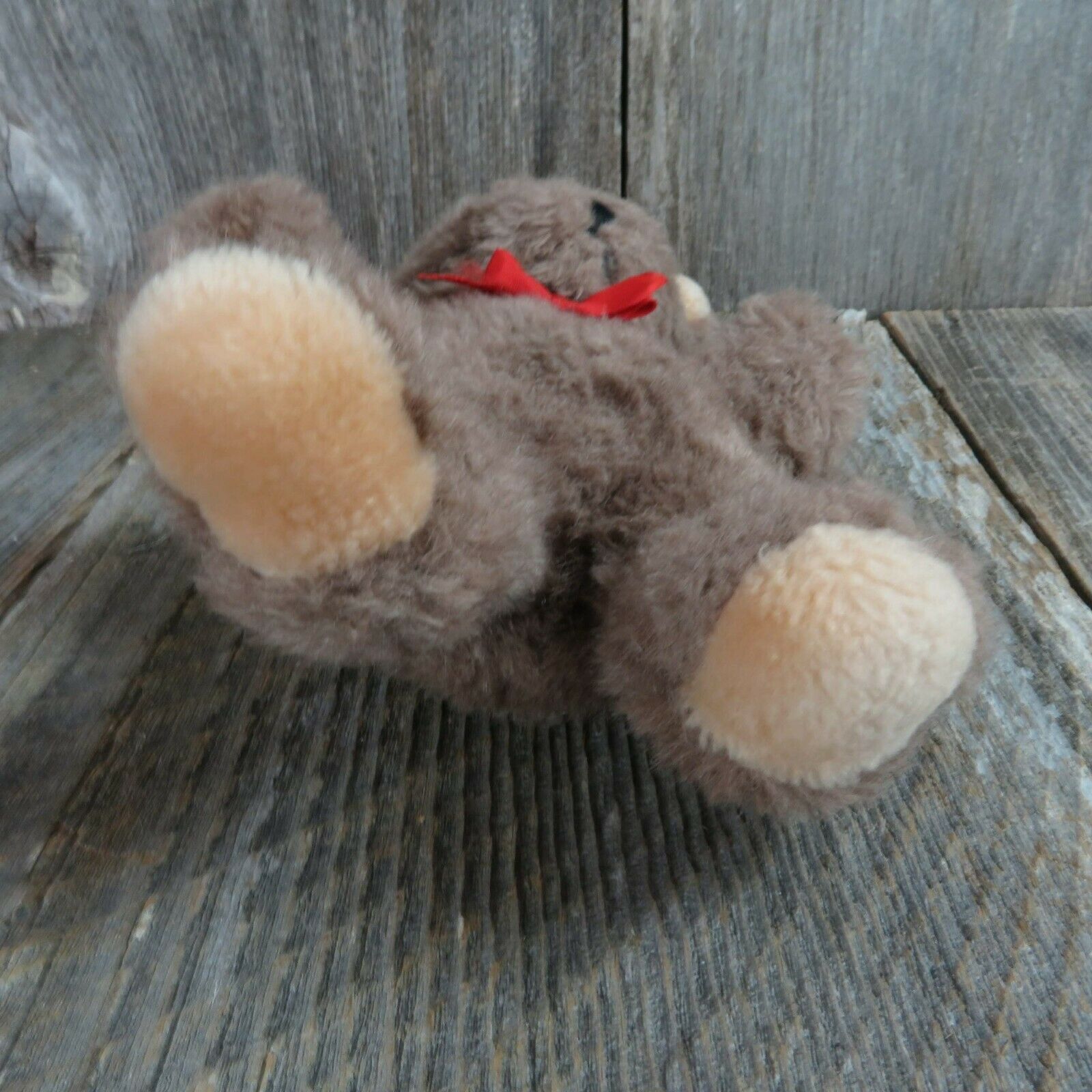Vintage Bunny Rabbit Plush Gund Easter Stuffed Animal Brown Gray Sprin ...