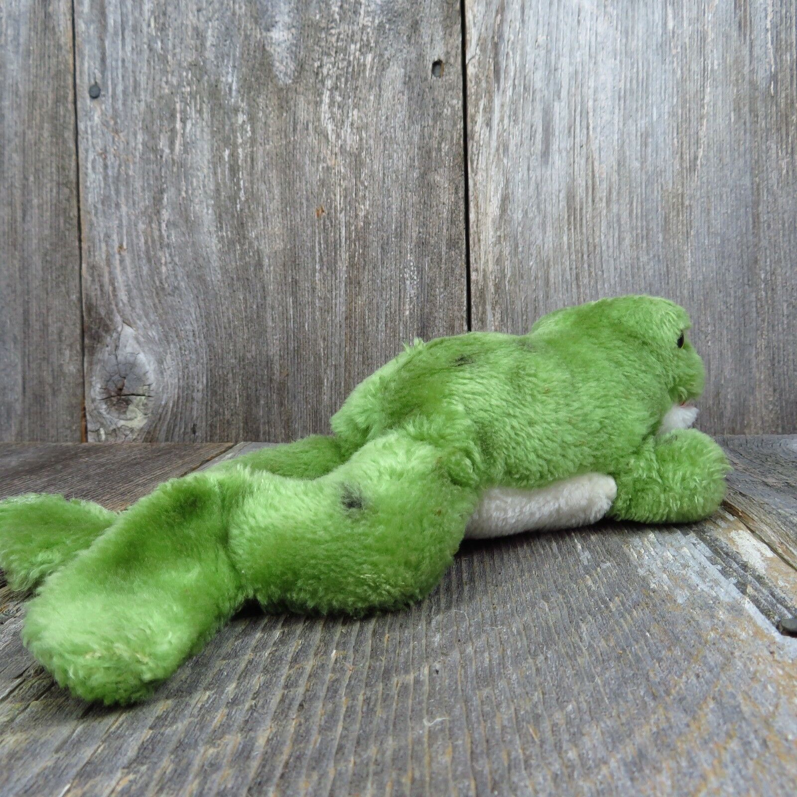 Frog Toad Plush Vintage Dakin Stuffed Animal Toy Doll Nut Filled Green ...