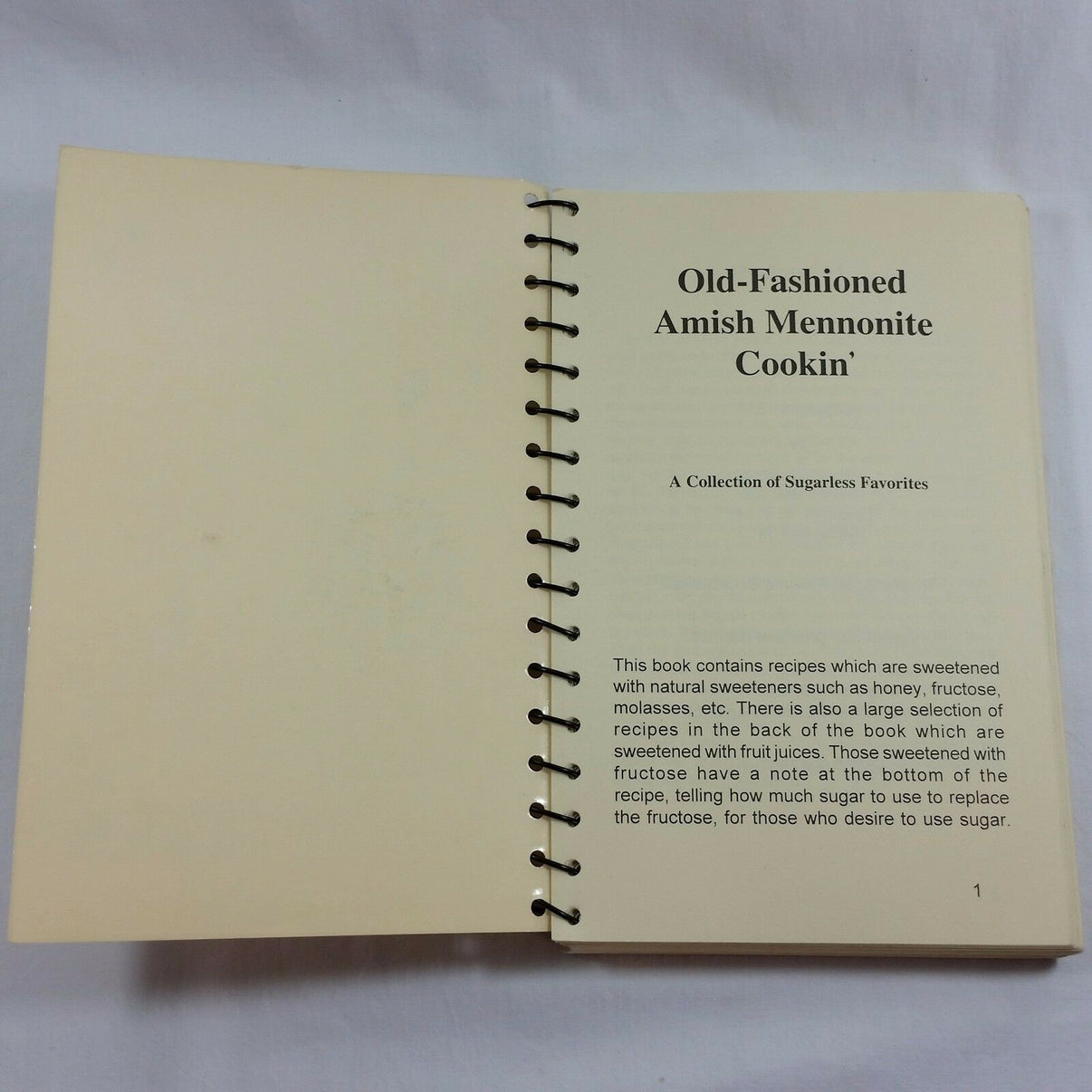 Vintage Sugarless Sugar Free Cookbook Old Fashioned Amish Mennonite Co ...