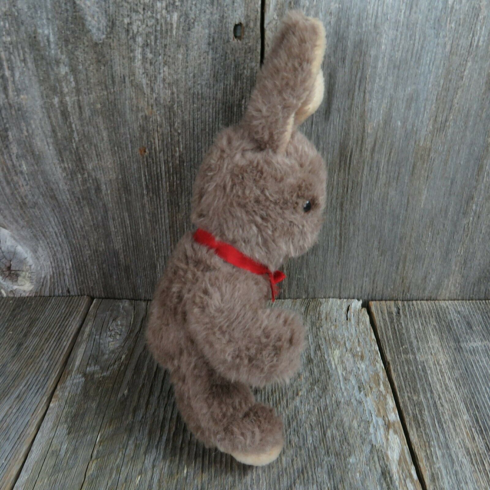 Vintage Bunny Rabbit Plush Gund Easter Stuffed Animal Brown Gray Sprin ...