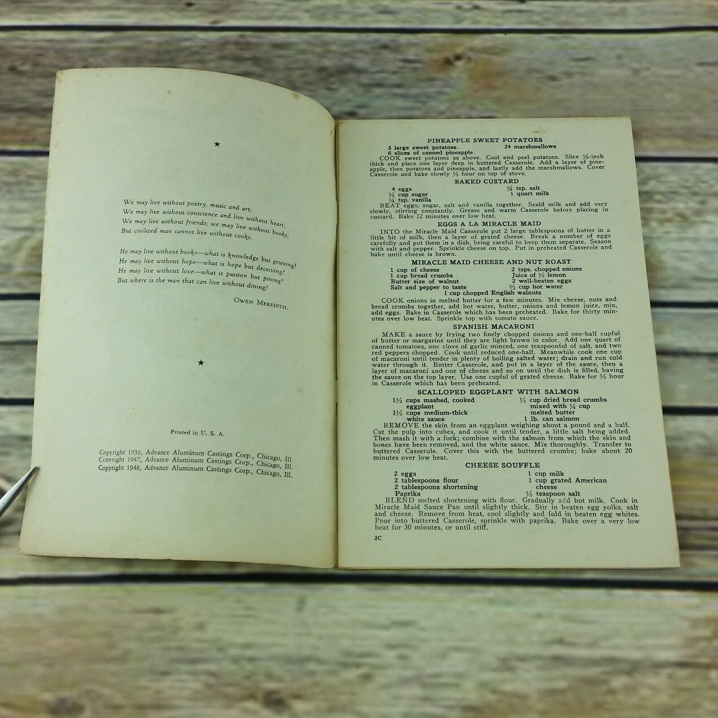 Vintage Cookbook Miracle Maid Cookware Recipes Use and Care Instructio ...