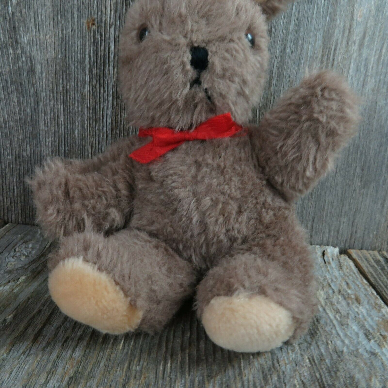 Vintage Bunny Rabbit Plush Gund Easter Stuffed Animal Brown Gray Sprin ...