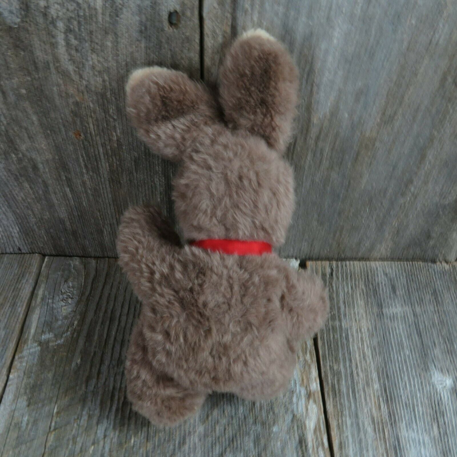 Vintage Bunny Rabbit Plush Gund Easter Stuffed Animal Brown Gray Sprin ...