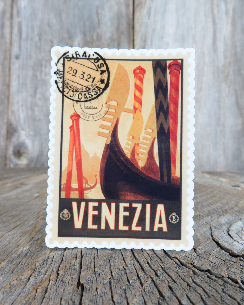 Venice Italy Sticker Venezia Postal Stamp Waterproof Travel Souvenir W ...