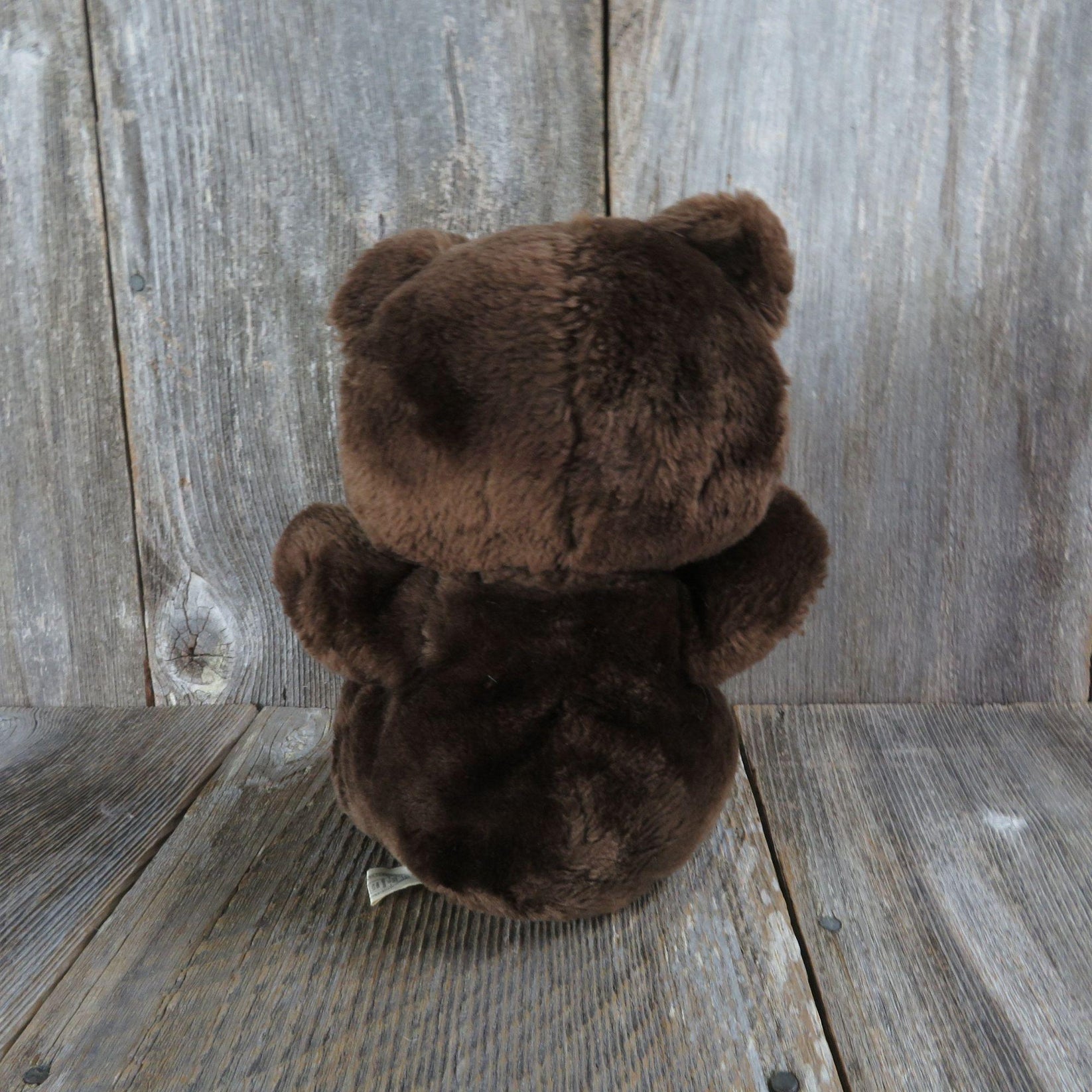 Vintage Brown Teddy Bear Plush White Stitched Face Eyebrows Commonweal ...