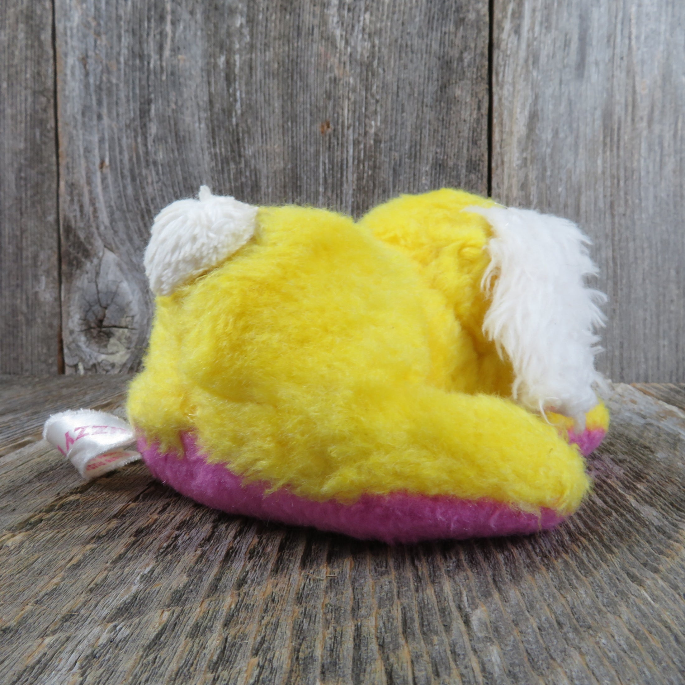 Vintage Bunny Plush Yellow Stuffed Animal Rabbit 1976 Russ Fuzzy Wuzzy ...
