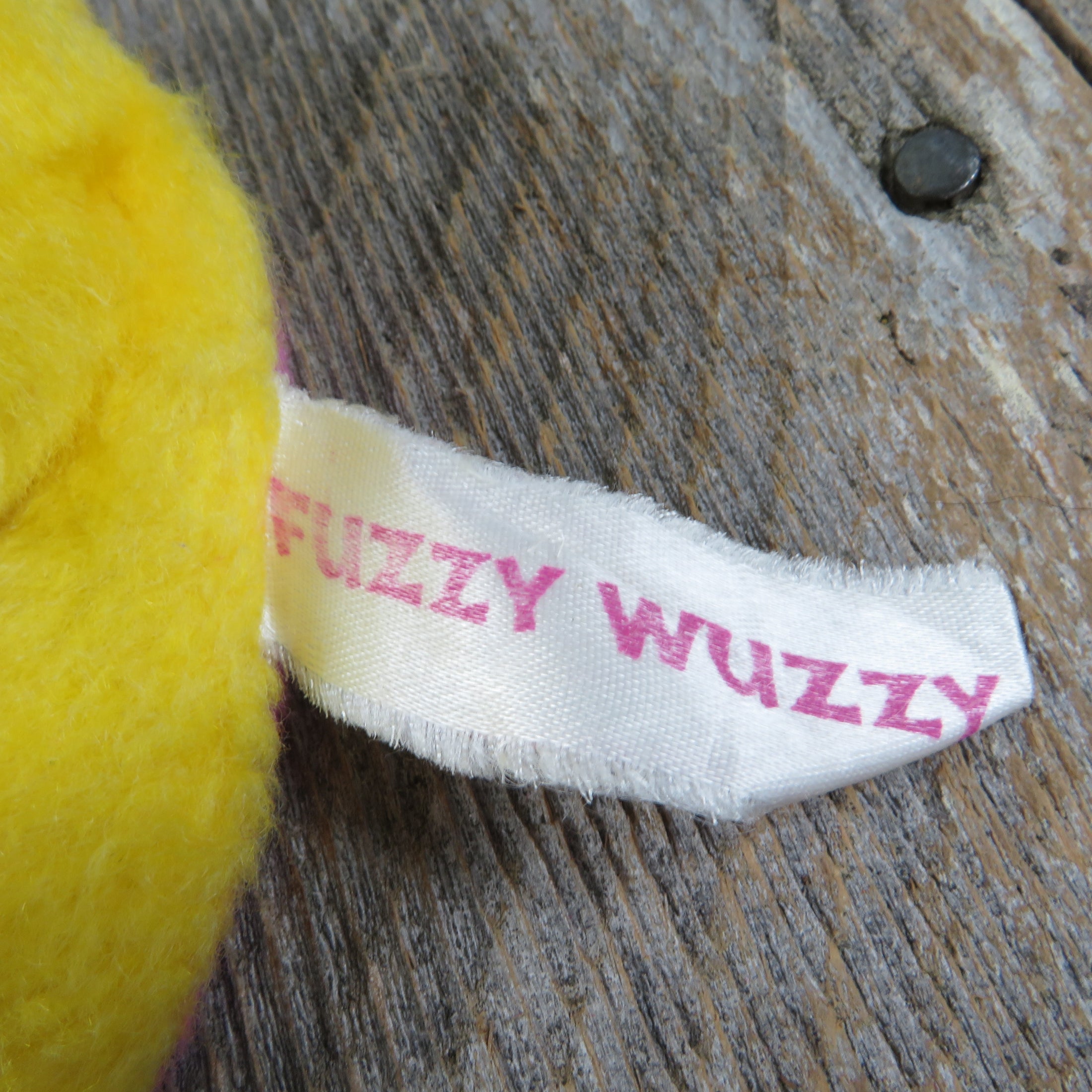 Vintage Bunny Plush Yellow Stuffed Animal Rabbit 1976 Russ Fuzzy Wuzzy ...