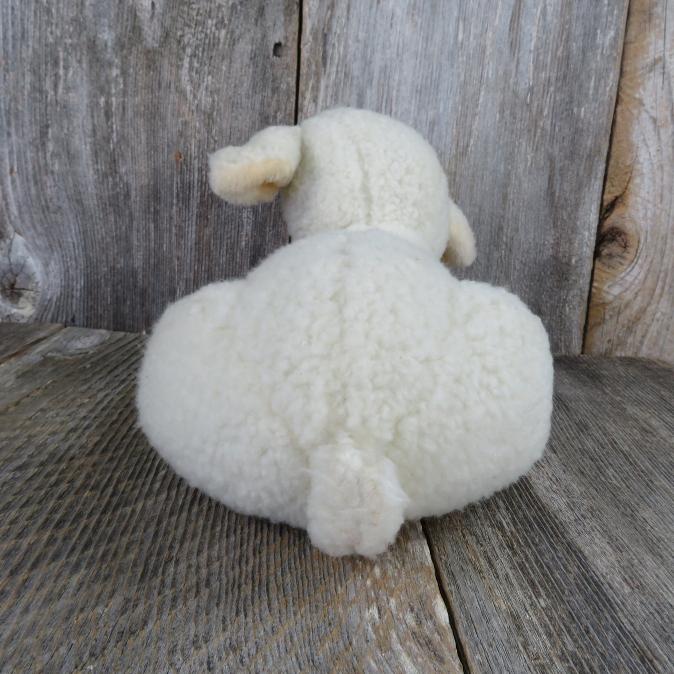 Vintage Sheep Plush Lamb Sherpa Dakin Cream White Easter Stuffed Anima ...