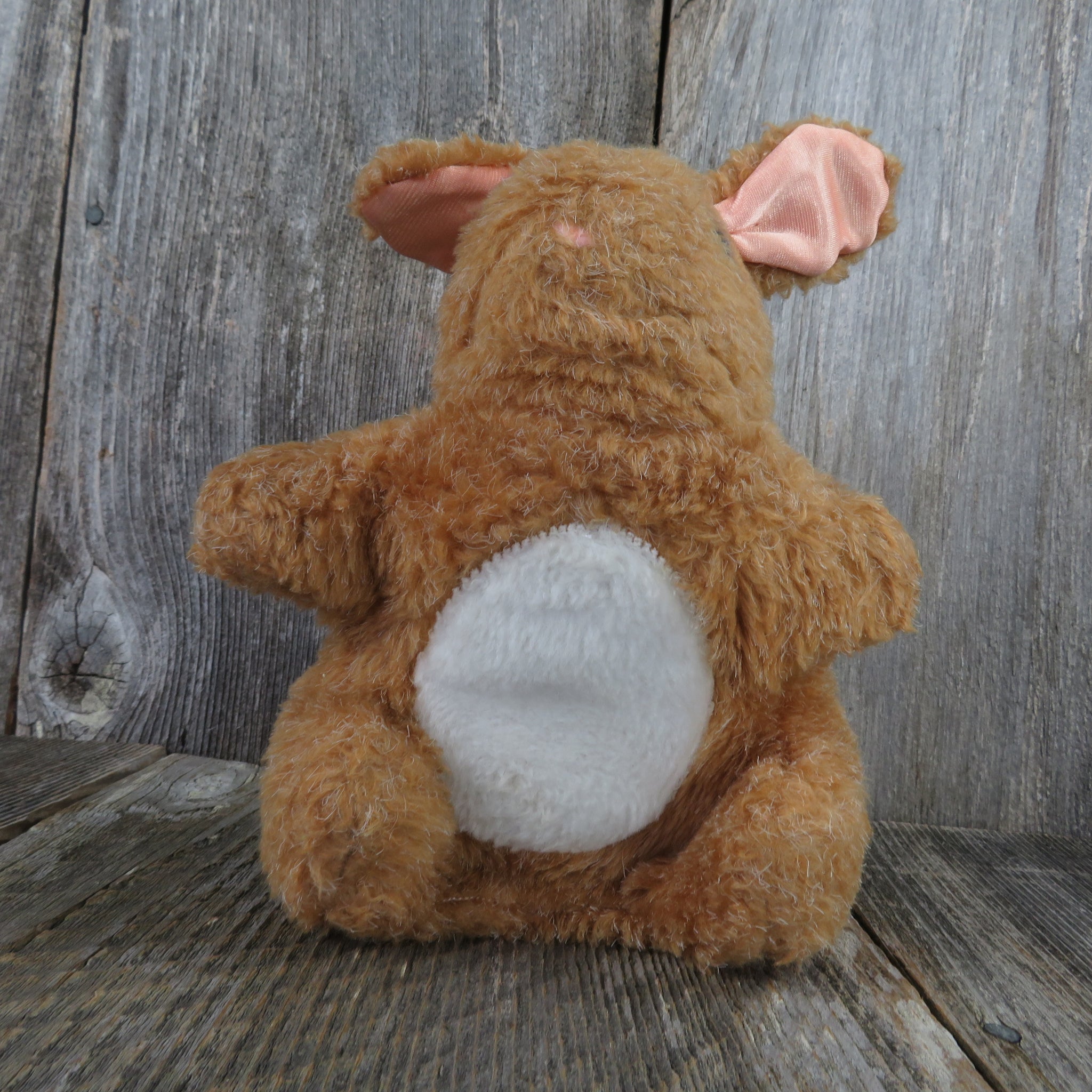 Vintage Bunny Rabbit Puppet Fisher Price Plush Brown Satin Ears Quaker ...