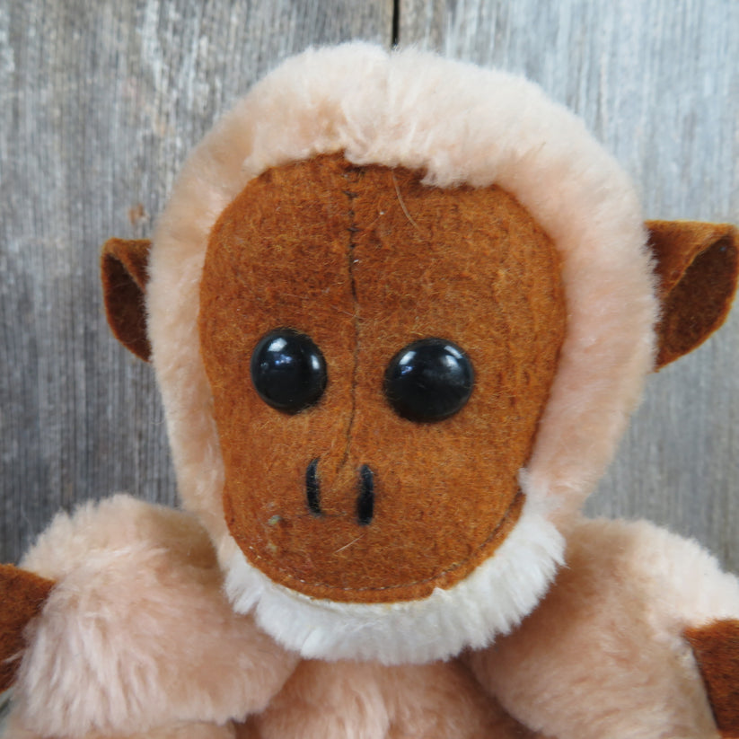 Vintage Monkey Plush Dakin Chimp Chimpanzee Gorilla Tan Brown Stuffed ...