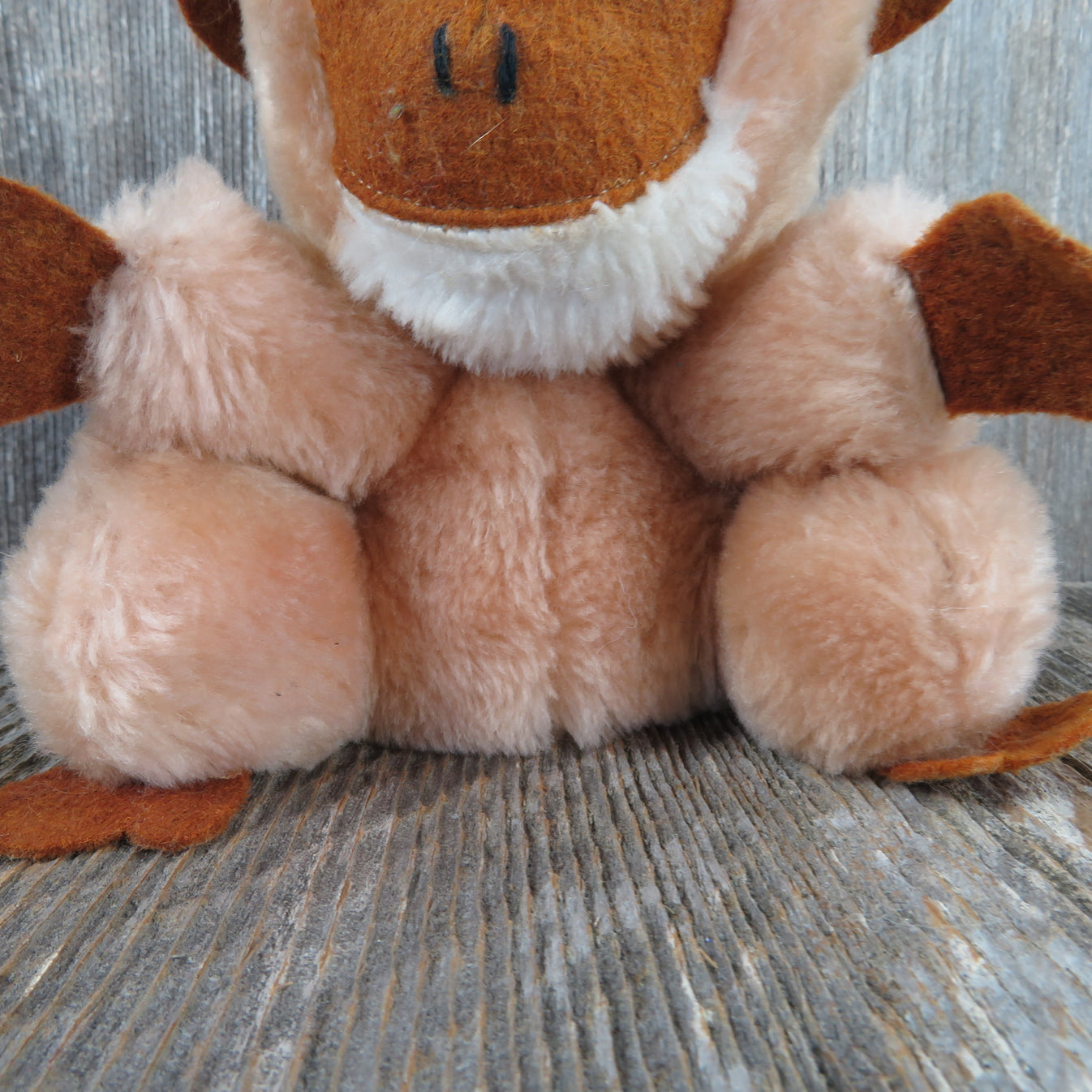 Vintage Monkey Plush Dakin Chimp Chimpanzee Gorilla Tan Brown Stuffed ...