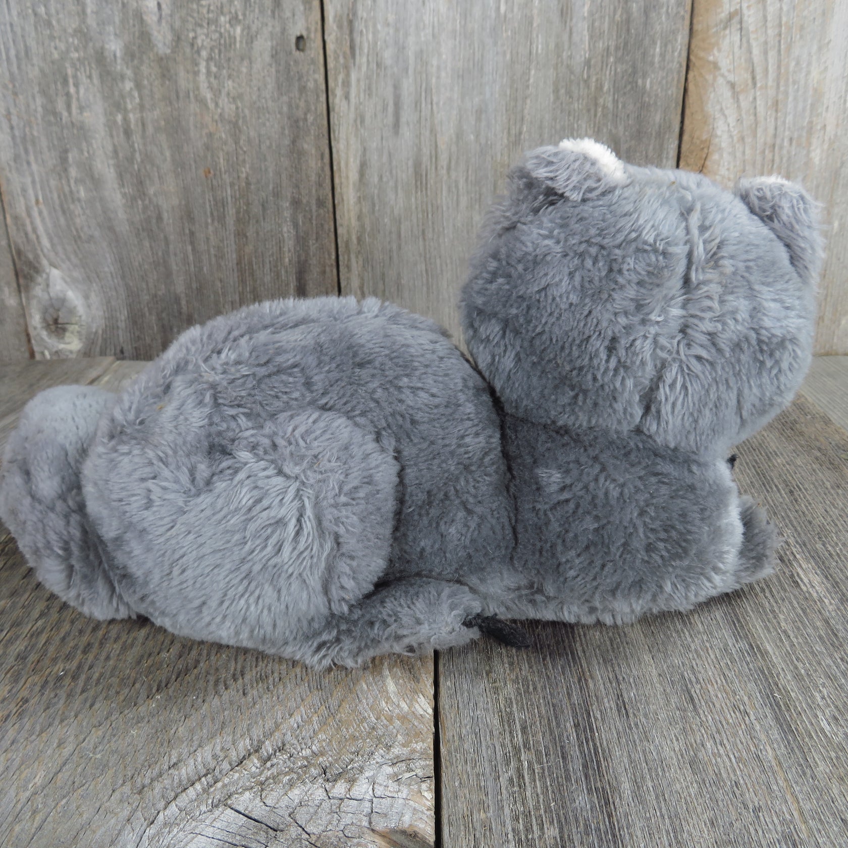 Vintage Raccoon Plush Grey Black Laying Stuffed Animal Gray by Dakin 1 ...