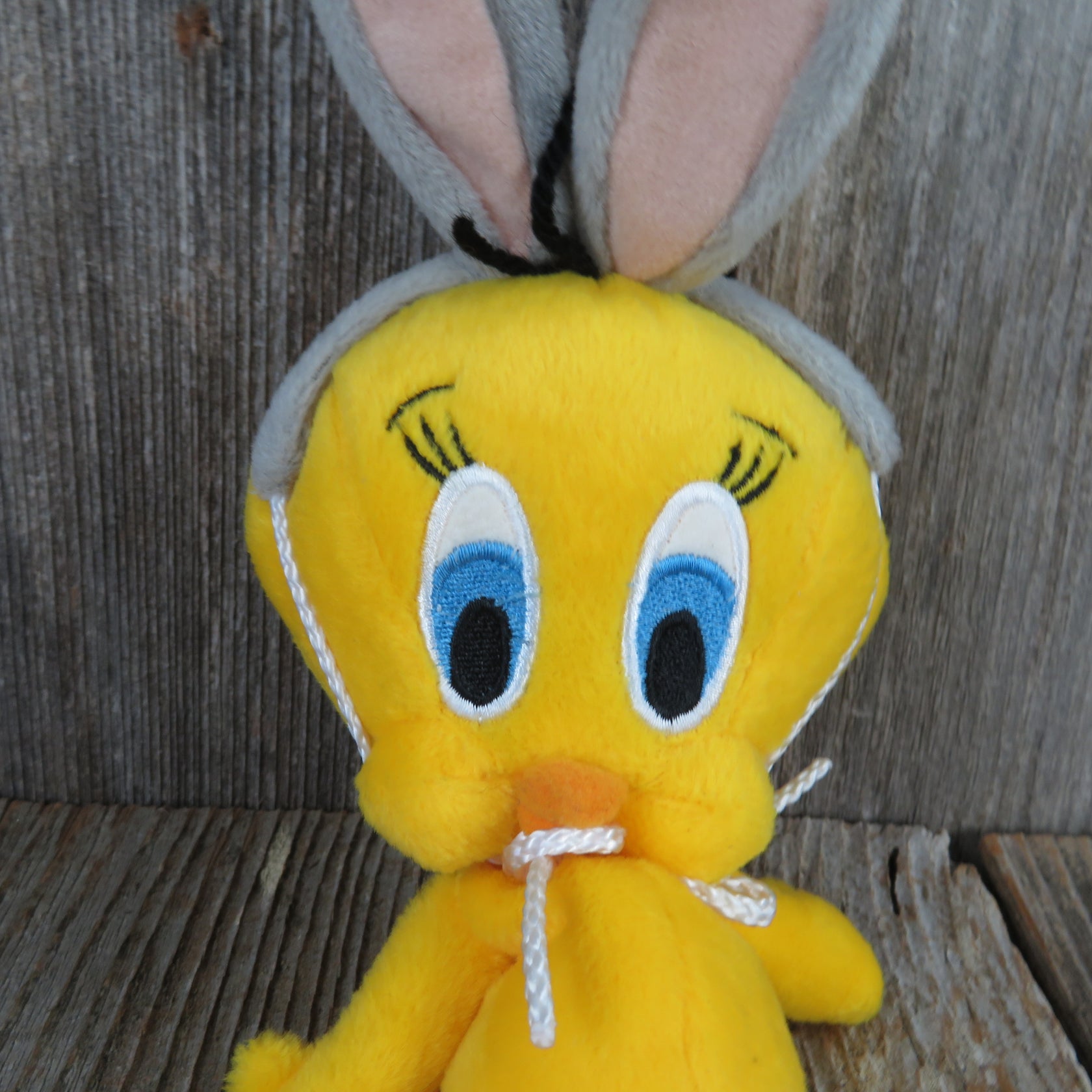 Vintage Tweety Bird Bean Bag Plush Bunny Ears Looney Tunes Beanie Warn ...