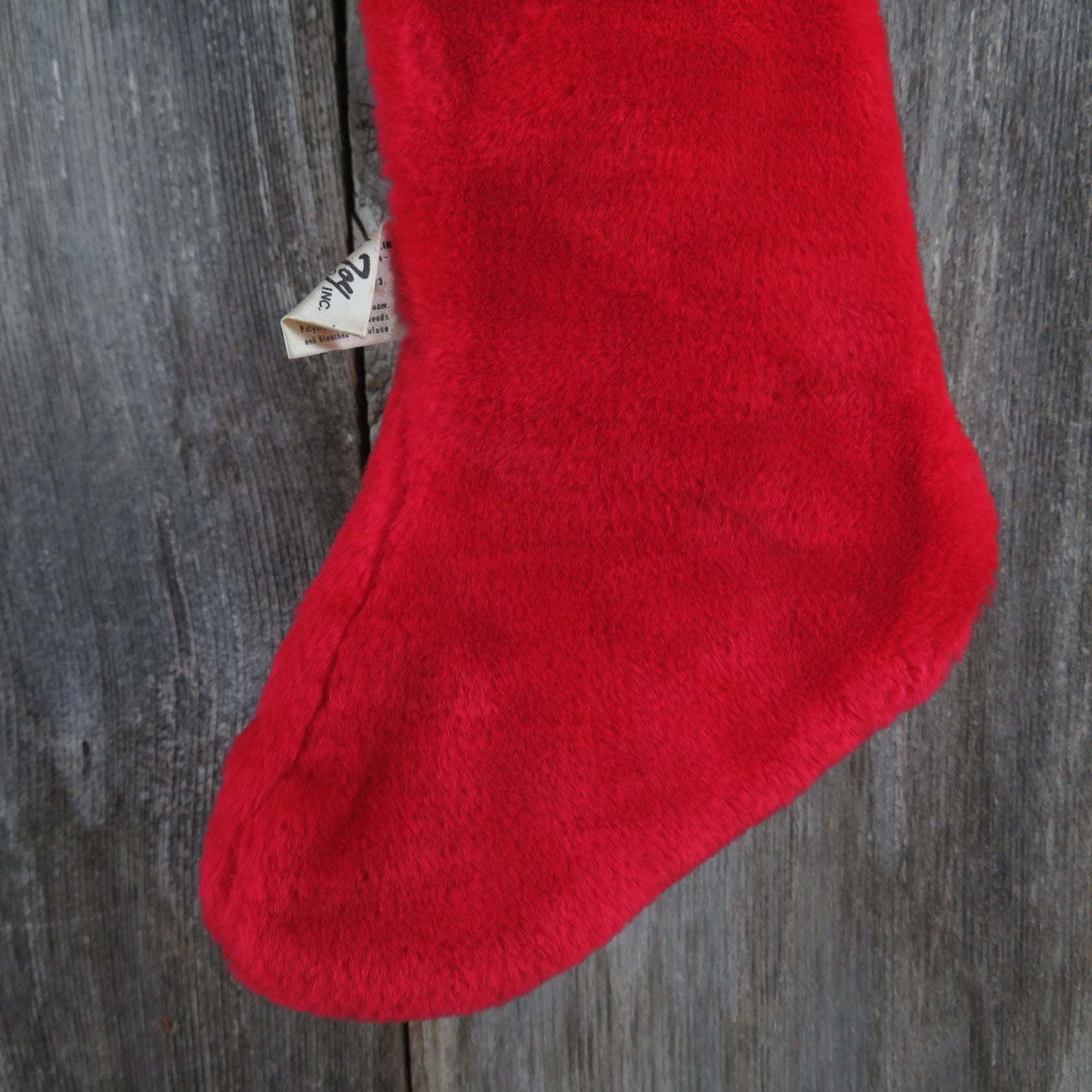 Vintage Reindeer Stocking Plush Red Nosed Deer Stuffed Animal Christma ...