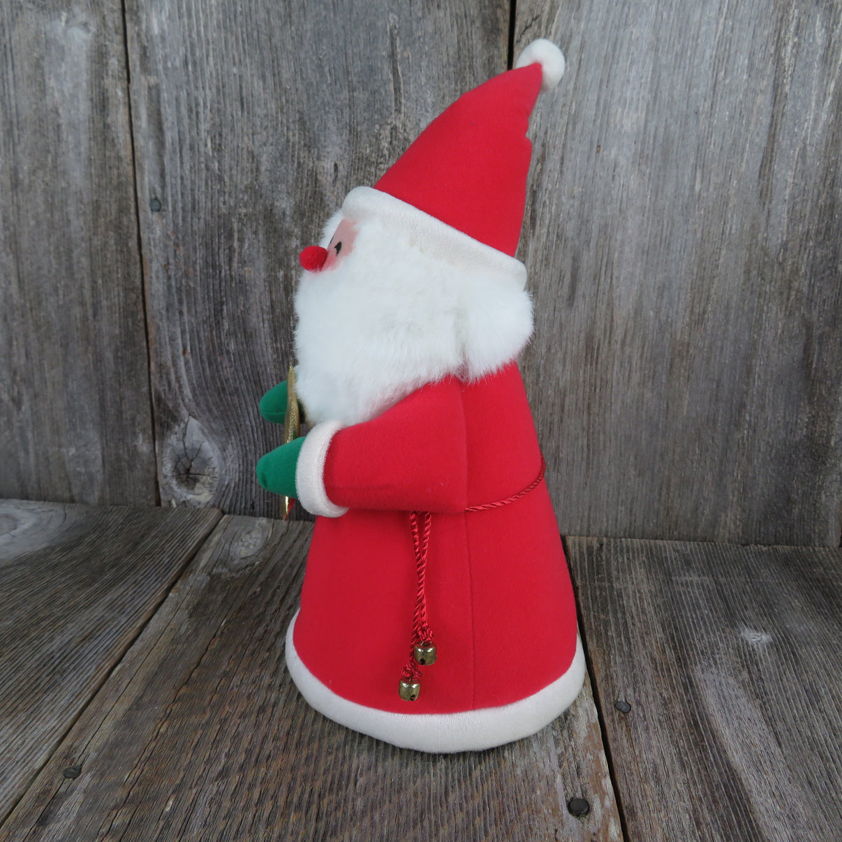 Vintage Santa Claus Christmas Tree Topper Plush Stuffed Hallmark Soft ...