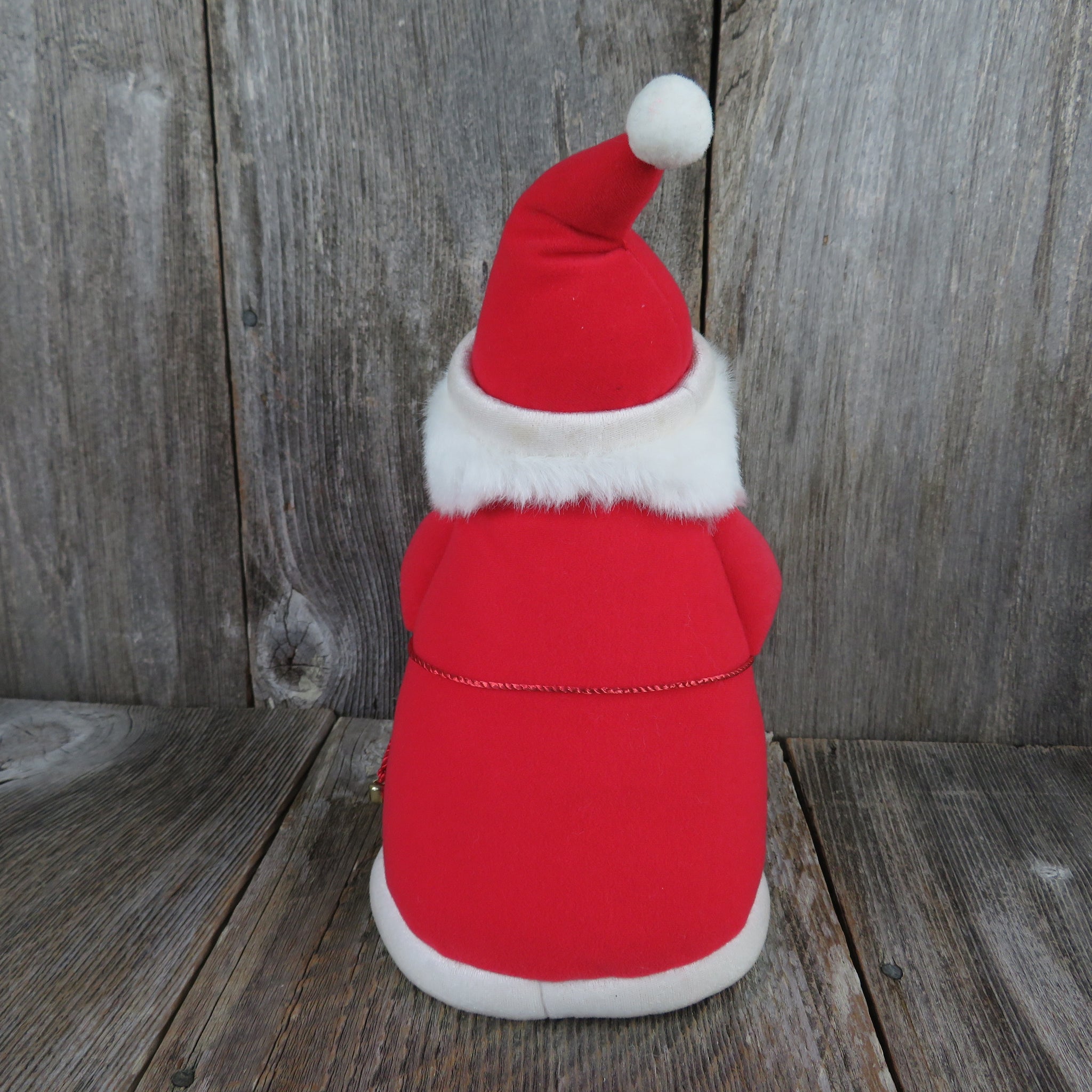 Vintage Santa Claus Christmas Tree Topper Plush Stuffed Hallmark Soft ...