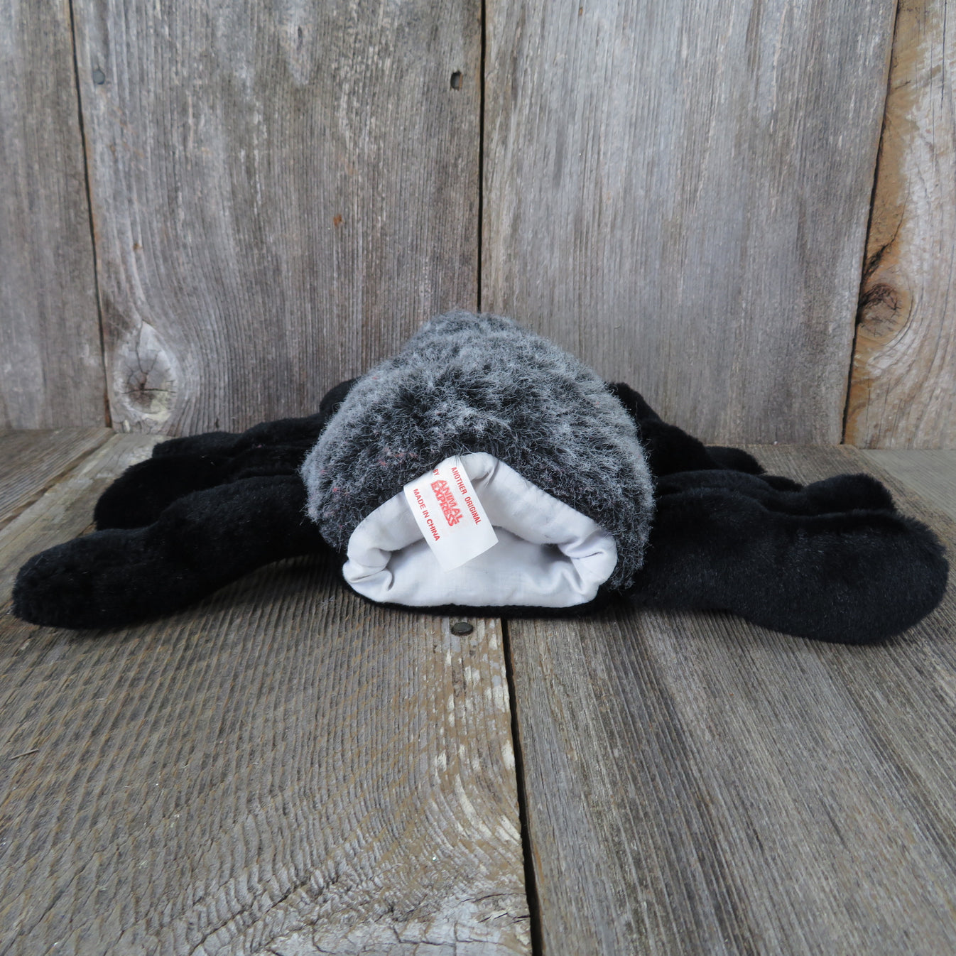 Vintage Red Eye Spider Puppet Stuffed Animal Black Gray Tarantula Anim ...
