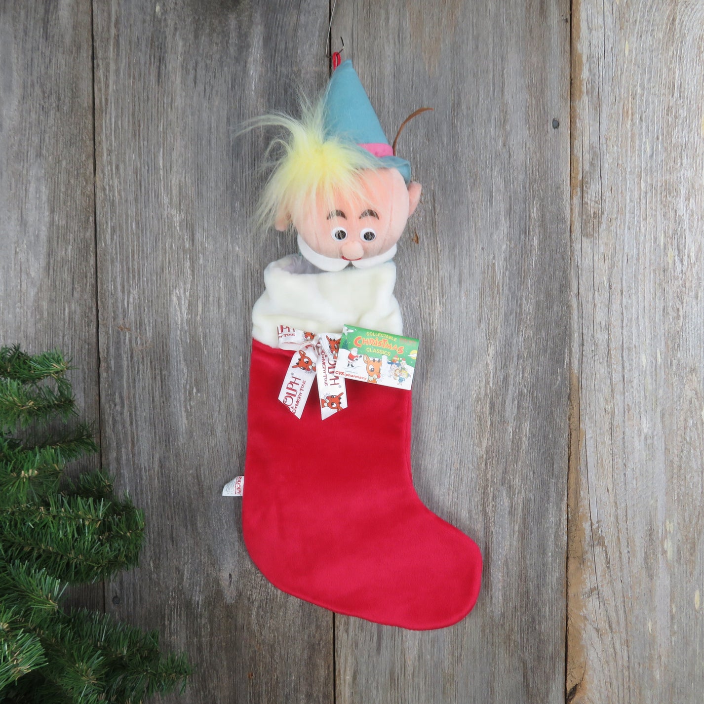 Vintage Herbie The Elf Stocking Rudolph the Red Nosed Reindeer Prestig ...