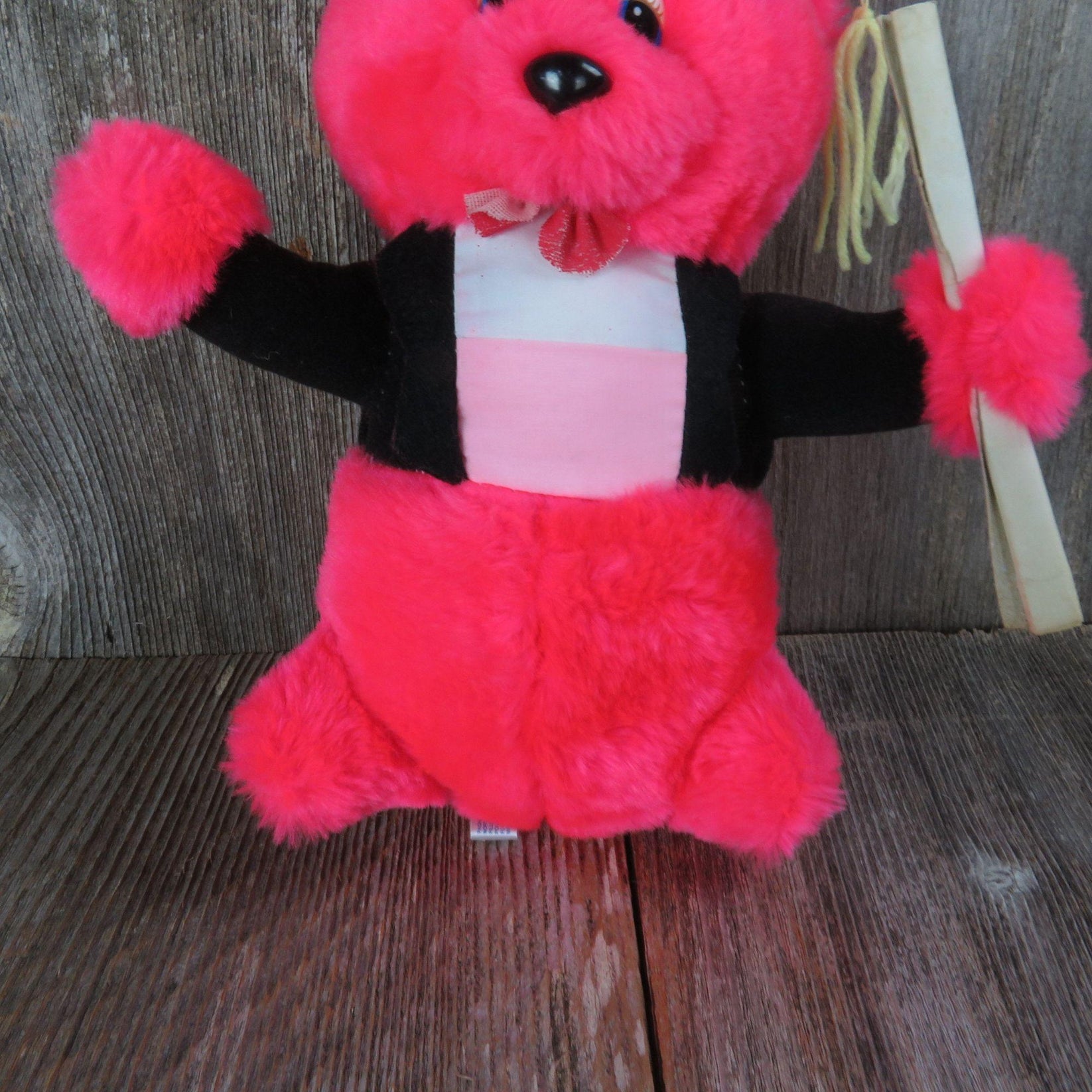 Vintage Red Bear Plush Graduation Graduate Hot Pink Stuffed Animal Pac ...