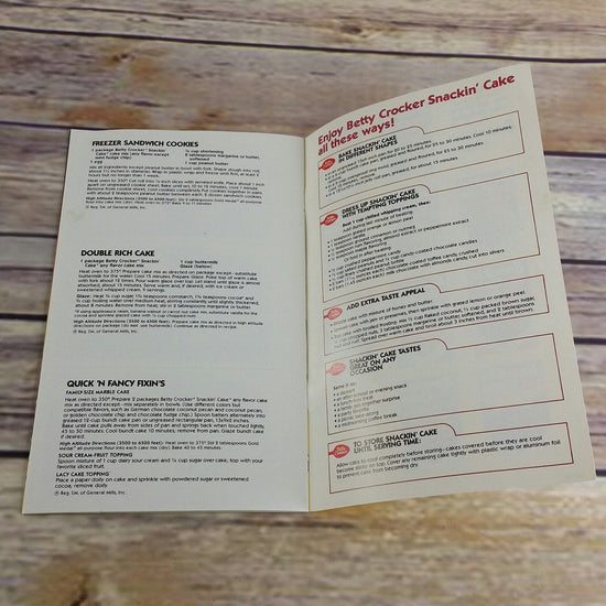 Vintage Cookbook Betty Crocker More Than A Cake Dessert Ideas from Bet ...