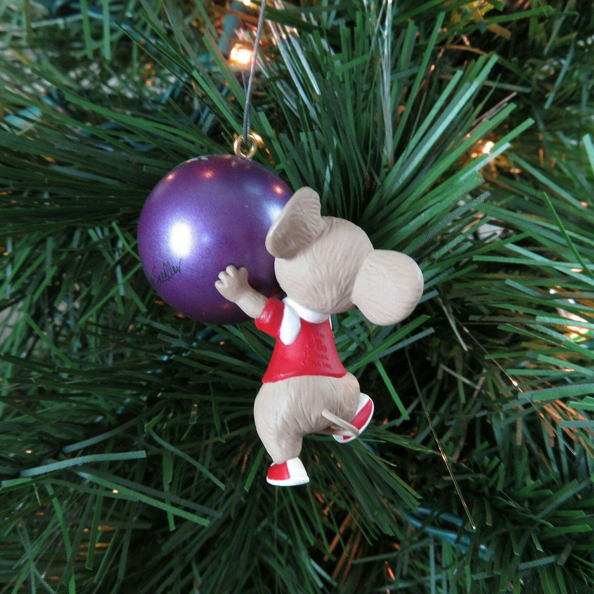 Vintage Mouse Bowling Ornament Hallmark Bowl Em Over League Christmas ...