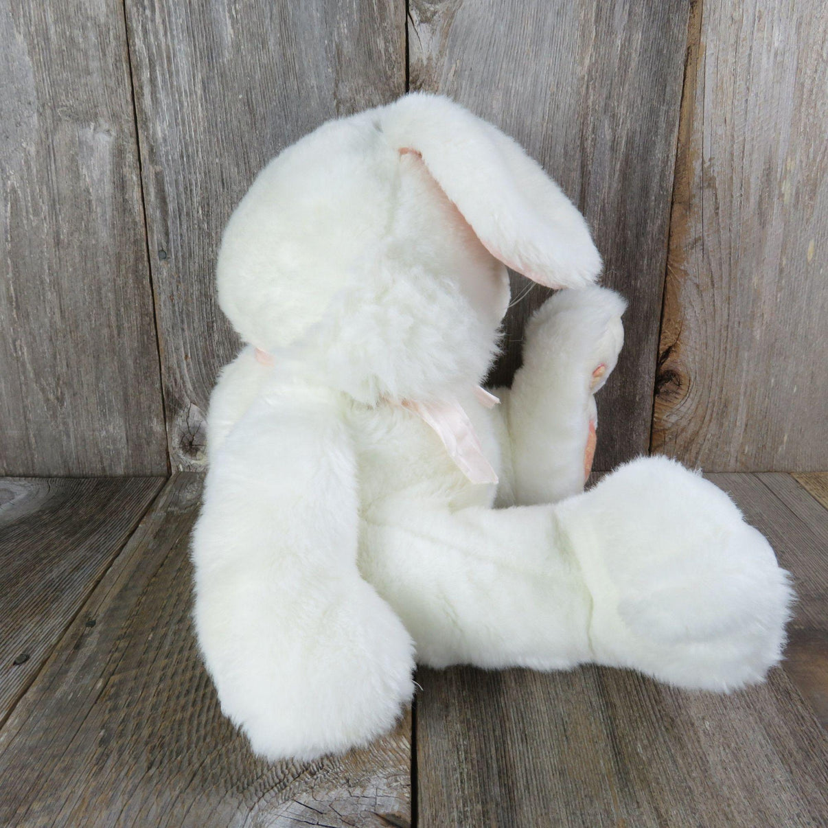Vintage Bunny Rabbit Plush White Floppy Friends Stuffed Animal Big Fee ...