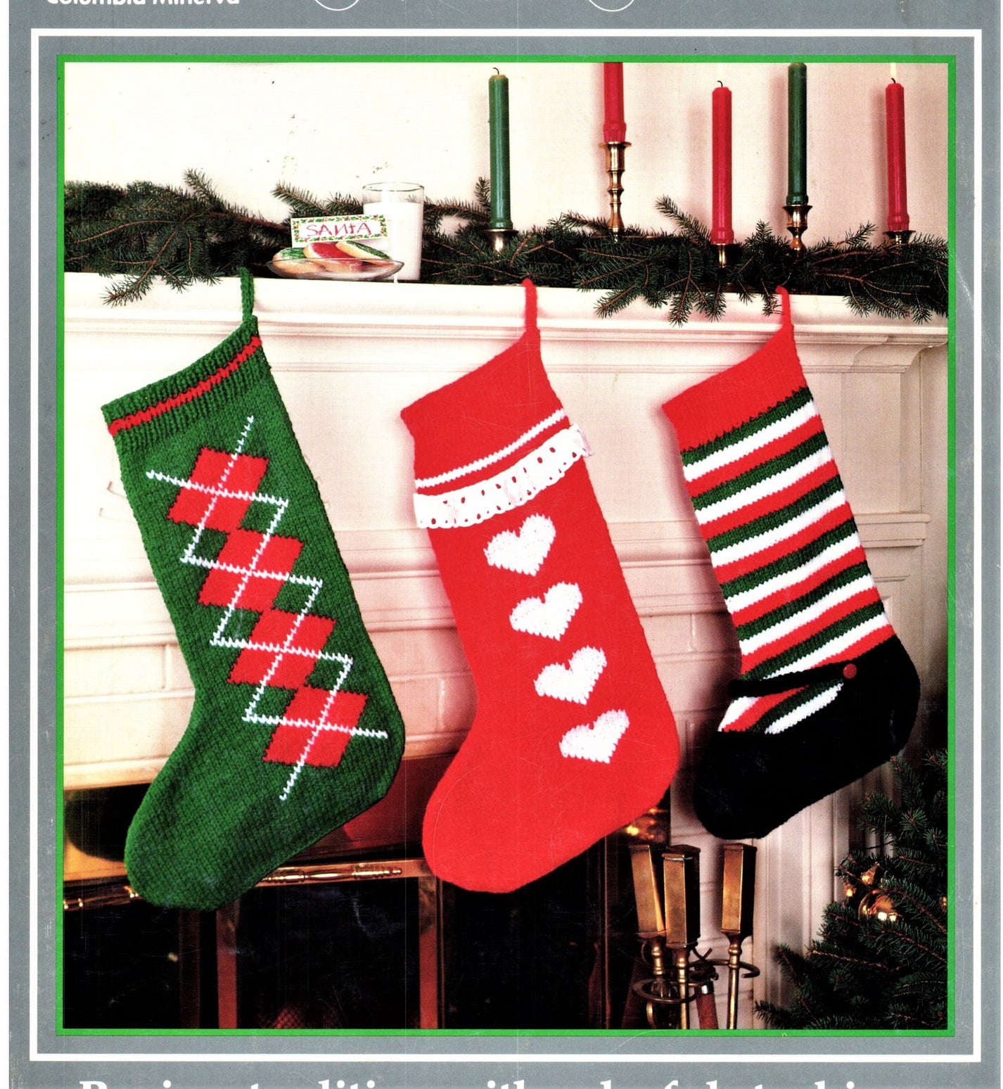 Vintage Knit Christmas Table Set Pattern Placemats Angel Centerpiece S ...