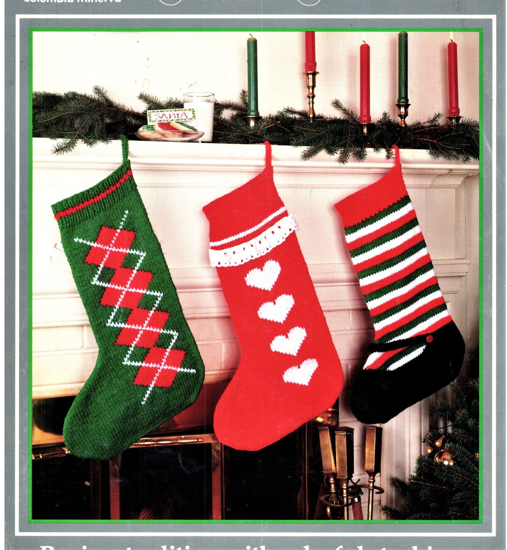 Vintage Knit Christmas Table Set Pattern Placemats Angel Centerpiece S ...