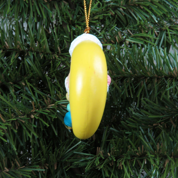 Vintage Mouse Ornament Christmas Half Moon Santa Face Baby 1994 High P ...